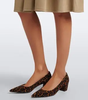 GIANVITO ROSSI Aylin Leopard-print Suede Pumps