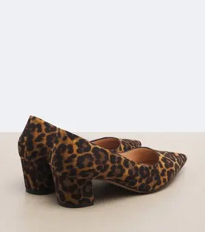 GIANVITO ROSSI Aylin Leopard-print Suede Pumps