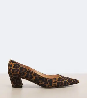 GIANVITO ROSSI Aylin Leopard-print Suede Pumps