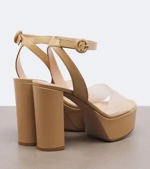 GIANVITO ROSSI Leather And Pvc Platform Sandals