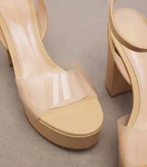 GIANVITO ROSSI Leather And Pvc Platform Sandals