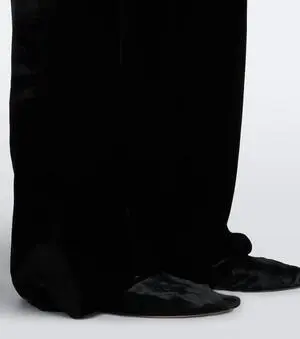 FRAME Plaza Velvet Straight Pants