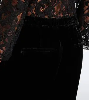 FRAME Plaza Velvet Straight Pants