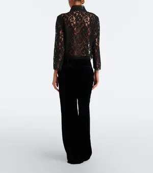 FRAME Plaza Velvet Straight Pants