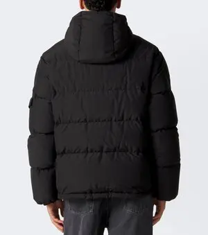 Moncler Himalaya Hooded Cotton-blend Down Jacket - Black