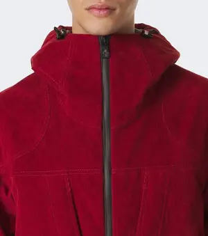 Moncler Airolo Cotton Corduroy Ski Jacket - Red