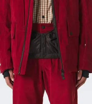 Moncler Airolo Cotton Corduroy Ski Jacket - Red