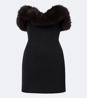 David Koma Strapless Bustier Minidress - Black