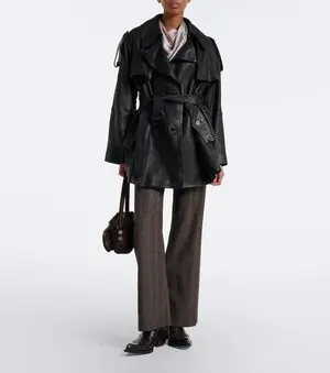 Acne Studios Leather Trench Coat