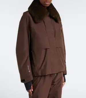 Moncler Shearling-trimmed Down Ski Jacket