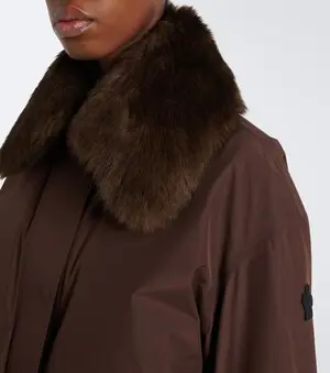 Moncler Shearling-trimmed Down Ski Jacket