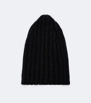 Khaite Lake Cashmere, Mohair, And Silk Beanie - Black