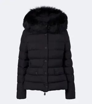 Moncler Armoniques Shearling-trimmed Ski Jacket - Black