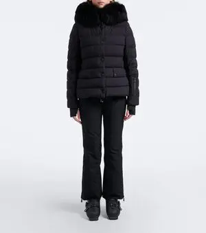 Moncler Armoniques Shearling-trimmed Ski Jacket - Black