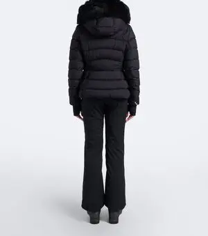 Moncler Armoniques Shearling-trimmed Ski Jacket - Black