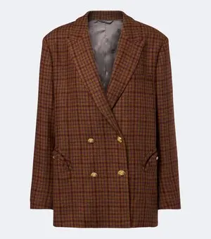BLAZÉ MILANO Nightbreak Checked Virgin Wool Blazer - Multicoloured