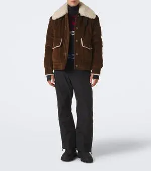 Moncler Shearling-trimmed Corduroy Down Jacket