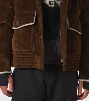 Moncler Shearling-trimmed Corduroy Down Jacket
