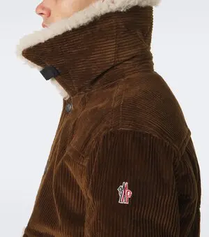 Moncler Shearling-trimmed Corduroy Down Jacket