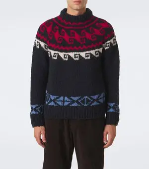 Moncler Fair Isle Wool And Alpaca-blend Sweater