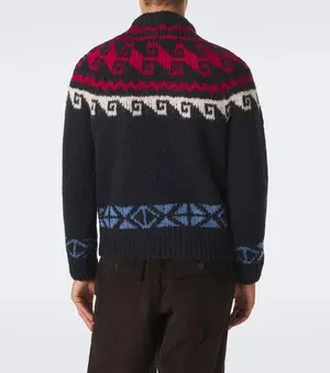 Moncler Fair Isle Wool And Alpaca-blend Sweater