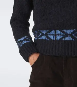 Moncler Fair Isle Wool And Alpaca-blend Sweater