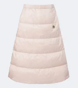 Moncler Down-paneled Midi Skirt - Pink