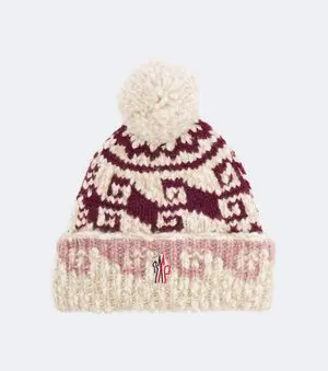 Moncler Jacquard Wool And Alpaca-blend Beanie - Multicoloured