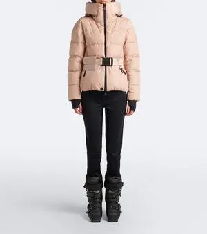 Moncler Bouquetin Belted Hooded Down Ski Jacket