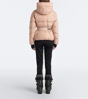 Moncler Bouquetin Belted Hooded Down Ski Jacket