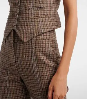 Gabriela Hearst Coleridge Houndstooth Wool And Silk Vest