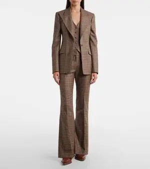 Gabriela Hearst Coleridge Houndstooth Wool And Silk Vest