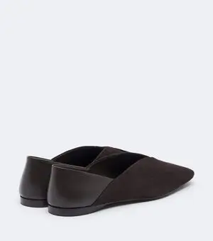 Max Mara Leather And Suede Slip-on Shoes