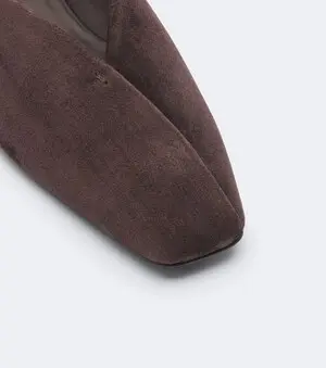 Max Mara Leather And Suede Slip-on Shoes