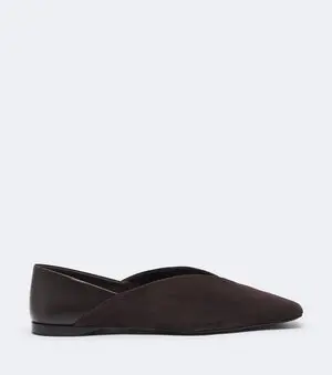 Max Mara Leather And Suede Slip-on Shoes