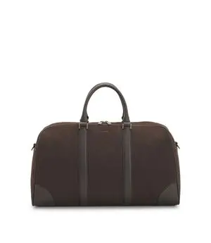 Hugo Duffel Bag With Detachable Shoulder Strap - Brown