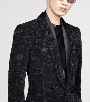 TOM FORD Silk Plissé Colbert Blazer