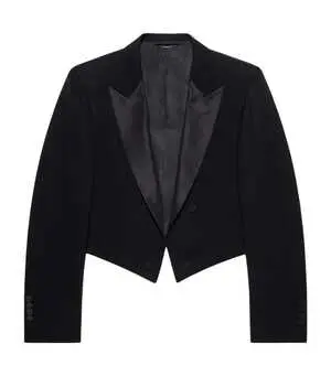 TOM FORD Virgin-wool Cropped Evening Jacket