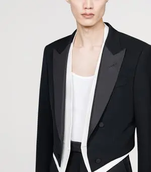 TOM FORD Virgin-wool Cropped Evening Jacket