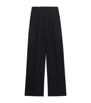 TOM FORD Virgin Wool Colbert Wide-leg Trousers - Black