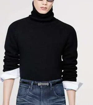 TOM FORD Leather Croc-embossed Belt