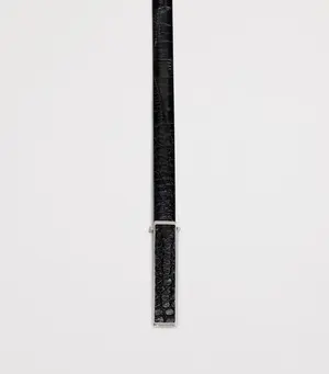 TOM FORD Leather Croc-embossed Belt