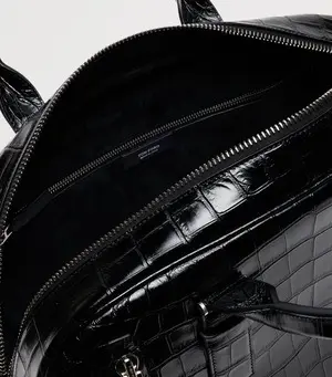 TOM FORD Large Calfskin Croc-embossed Victor Shoulder Bag