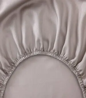 YVES DELORME Triomphe Super King Fitted Sheet - Grey