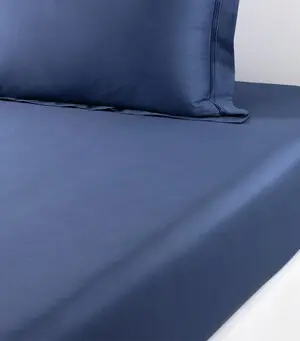YVES DELORME Triomphe Fitted Sheet - Blue