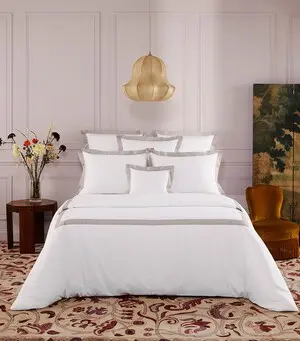 YVES DELORME Linea Oxford Pillowcase - Grey