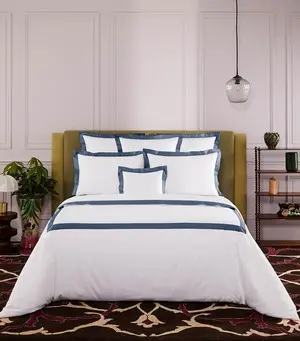 YVES DELORME Linea Super King Flat Sheet - Blue