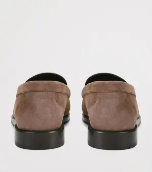 Brunello Cucinelli Suede Penny Loafers
