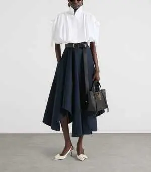 Givenchy Cotton Poplin Midi Skirt