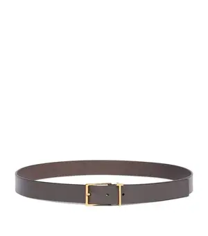 TOM FORD Calf Leather Classic Belt - Grey